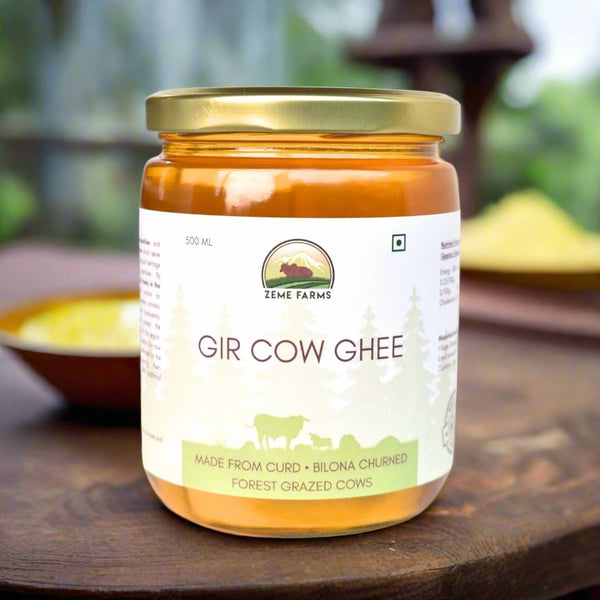 Zeme Farms Forest Gir Cow Ghee | 500 ml | Glass Jar